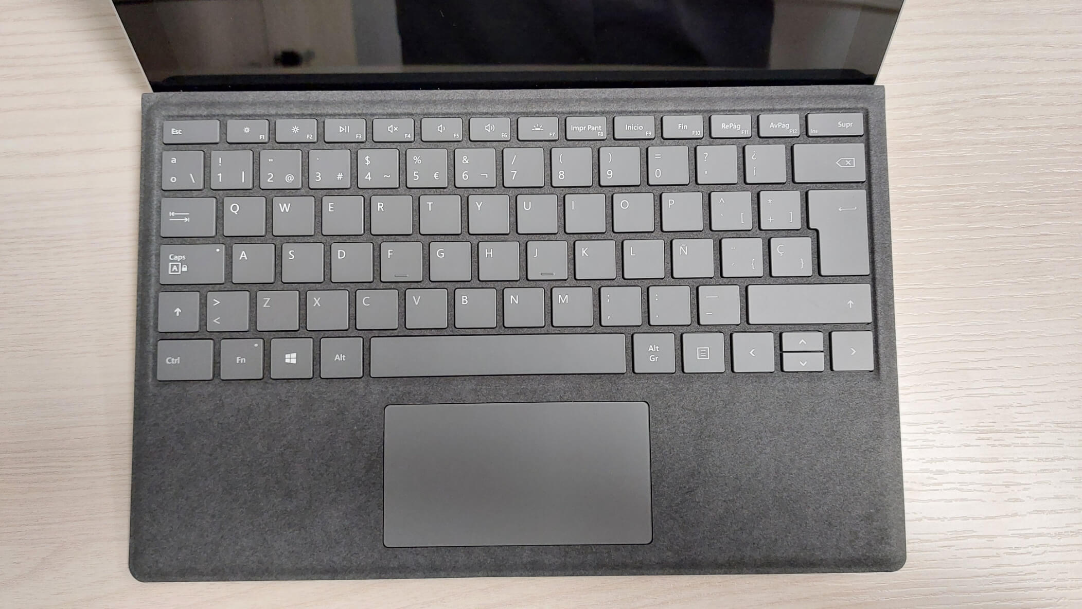 Microsoft Type Cover Signature Carbón Gris para Surface Pro ...