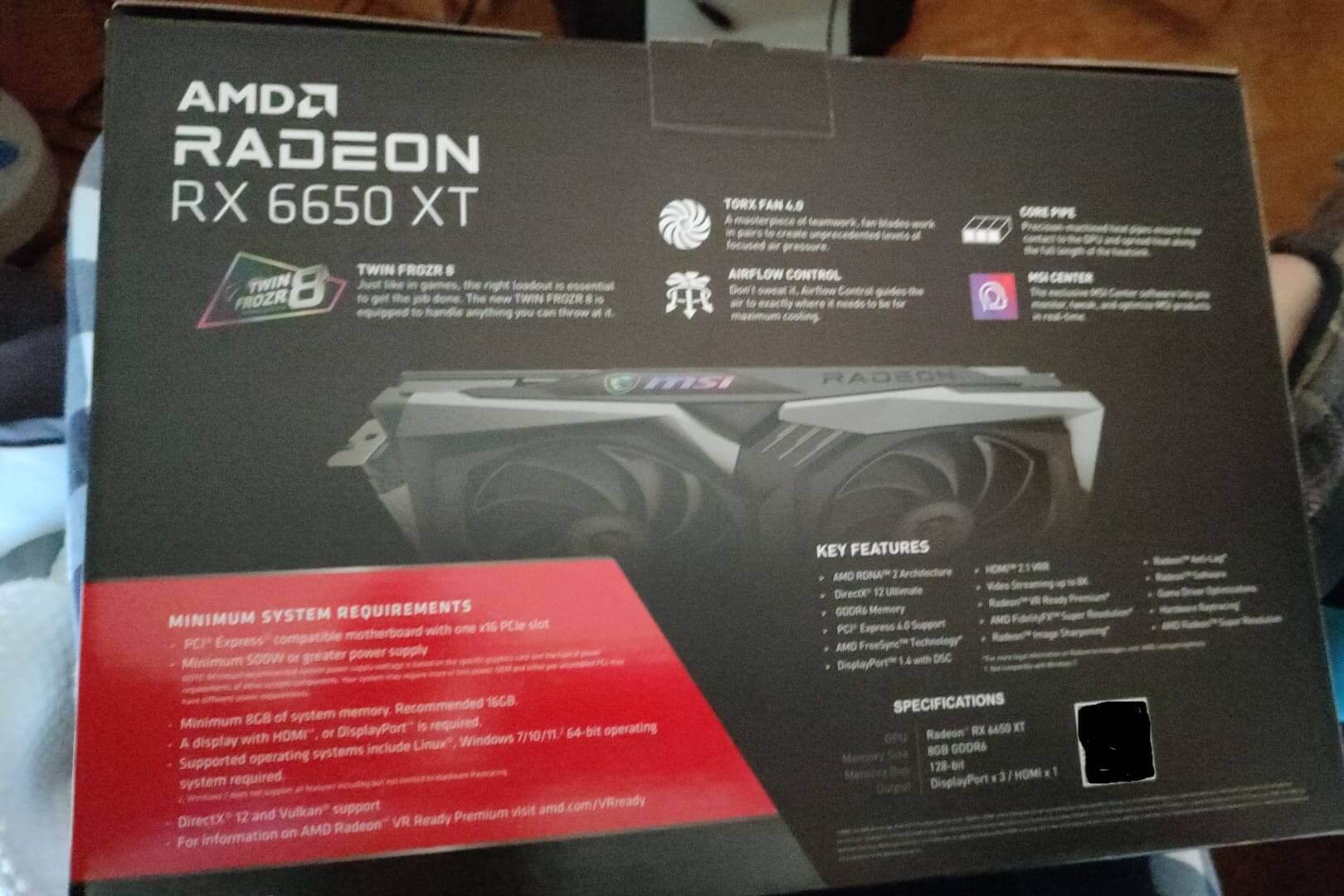 MSI AMD Radeon RX 6650 XT GAMING X 8GB GDDR6 | PcComponentes.pt