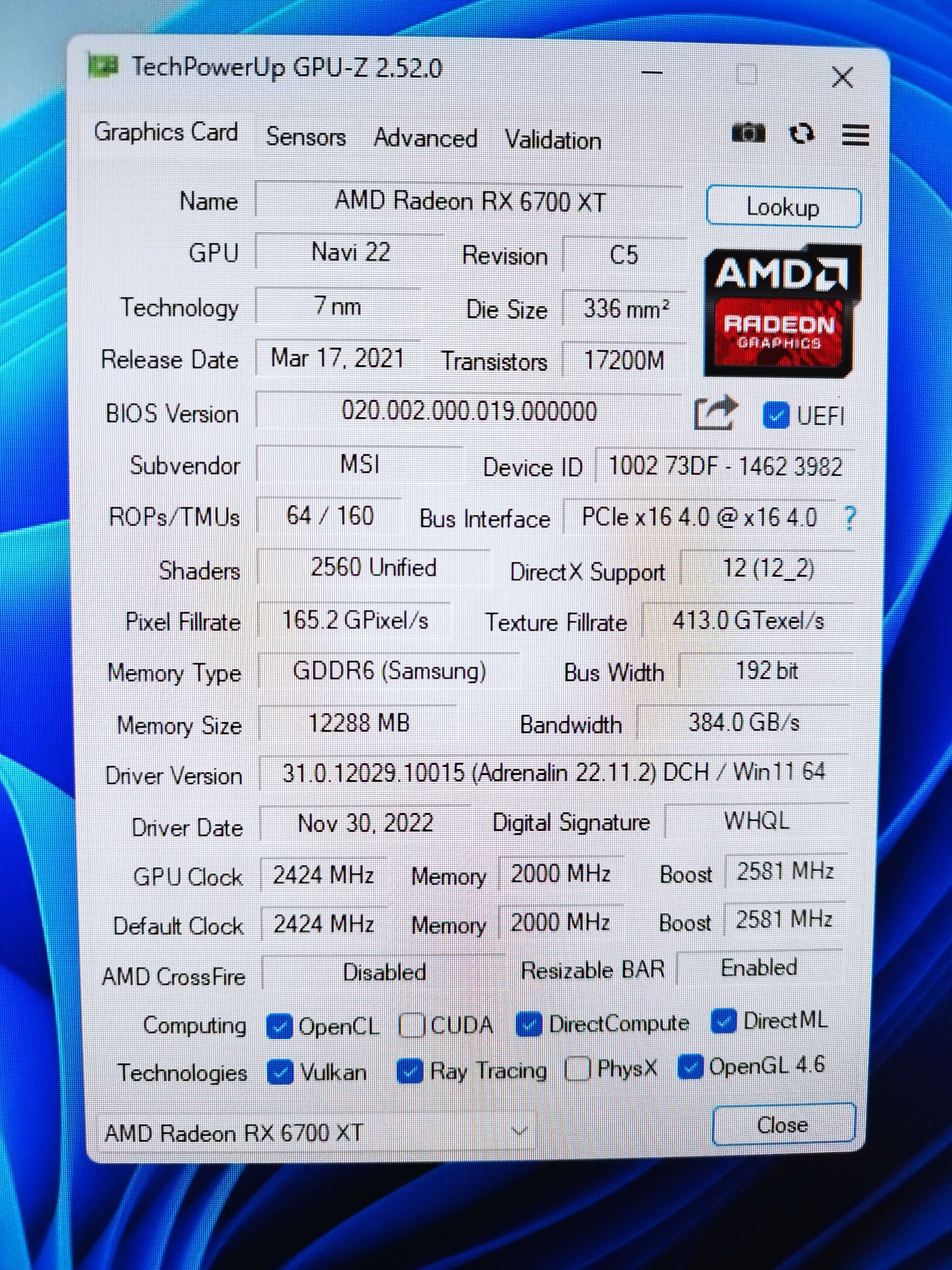 Opiniões - MSI AMD Radeon RX 6700 XT MECH 2X 12GB GDDR6 | PcComponentes