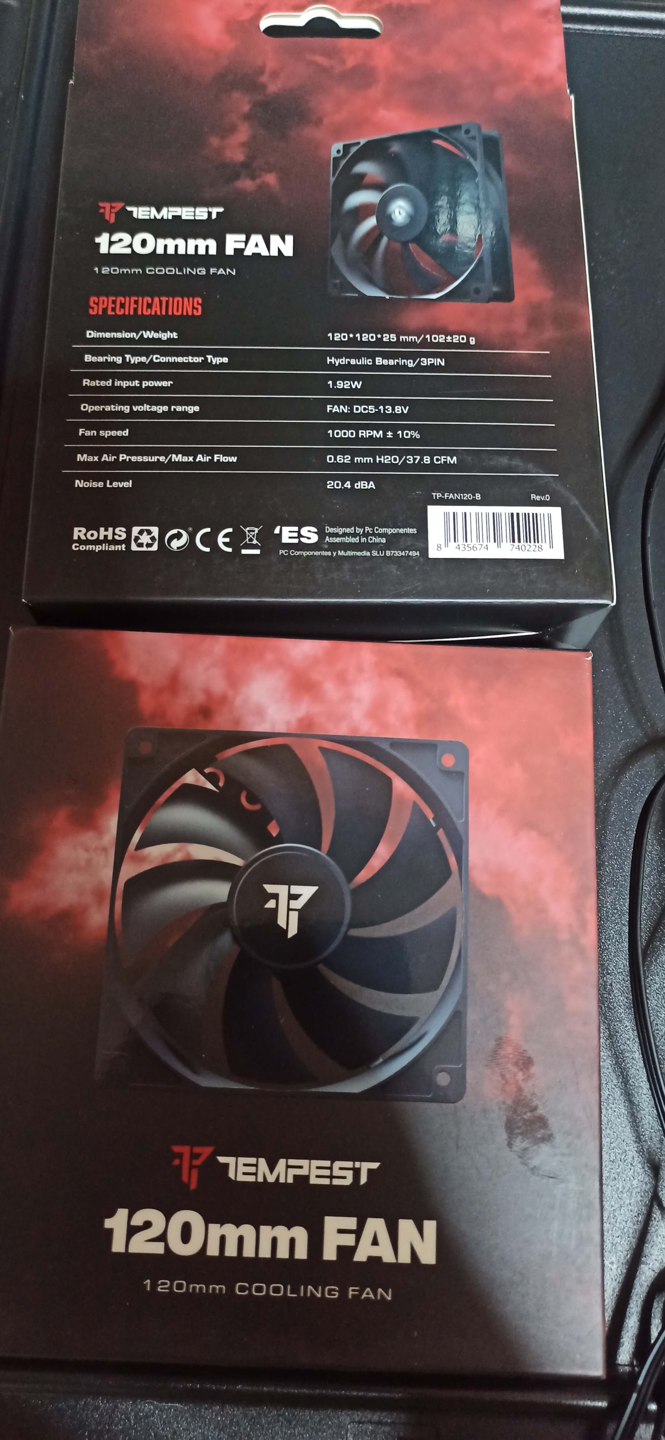 Tempest Fan 120mm Ventilador Suplementario Negro | PcComponentes.com