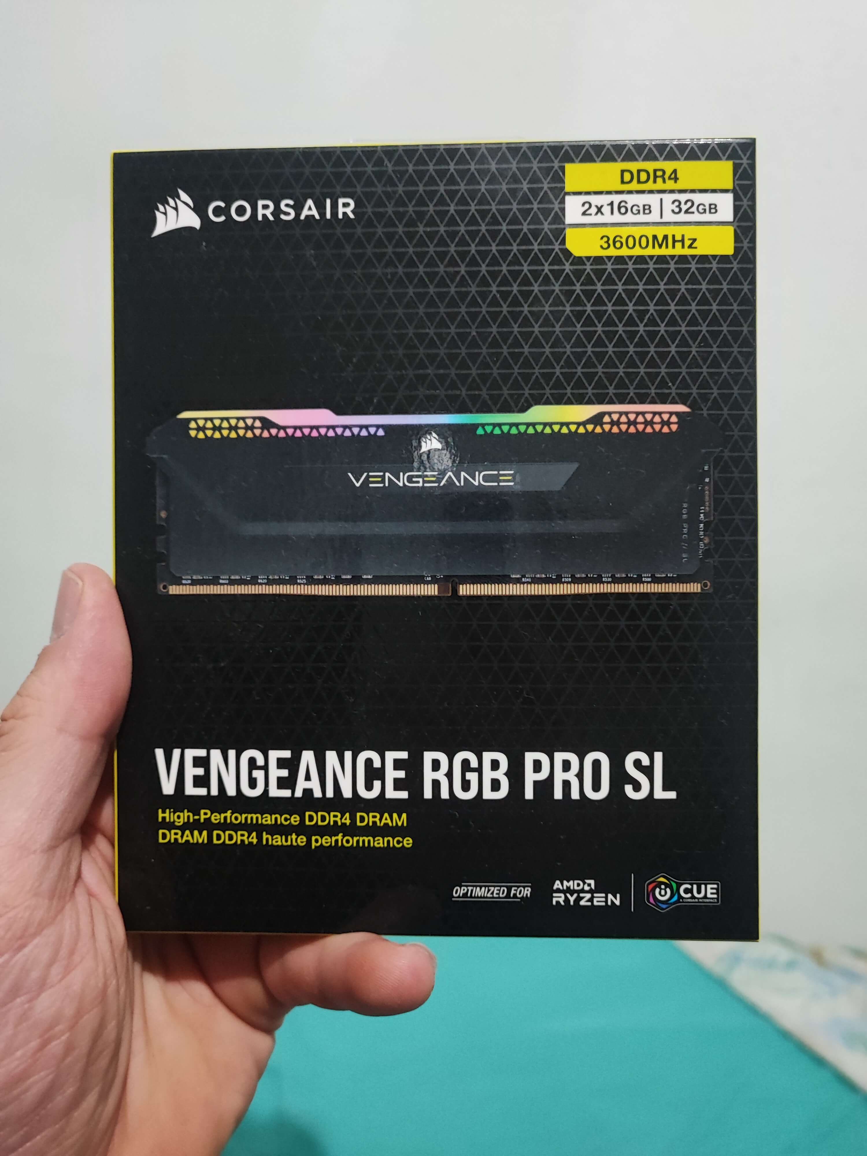 Memoria RAM Corsair Vengeance RGB Pro SL DDR4 3600 PC4-28800 Memoria RAM Corsair Vengeance RGB Pro SL DDR4 3600 PC4-28800